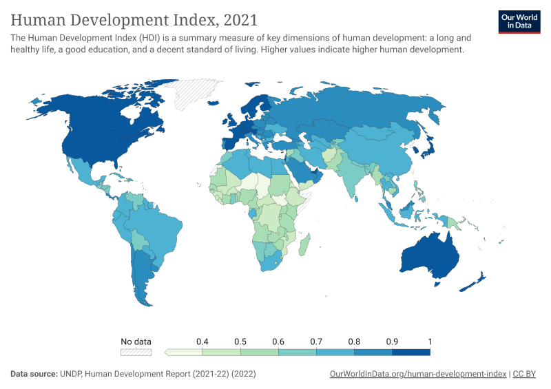 شاخص توسعه‌ی انسانی یا The human development index (HDI) در بین کشورهای مختلف جهان - انجمن جراحی ...